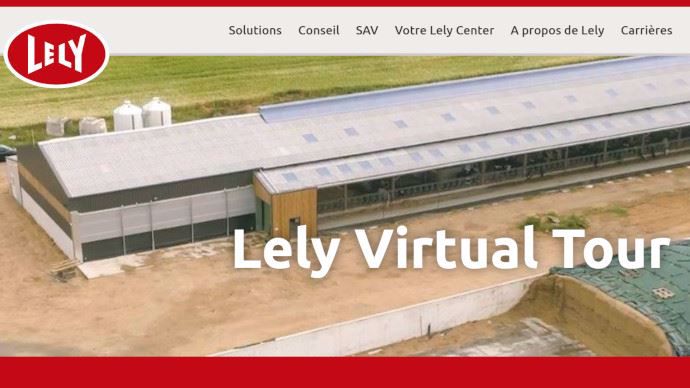 Lely organise une tournée de vistes d'exploitations virtuelle
