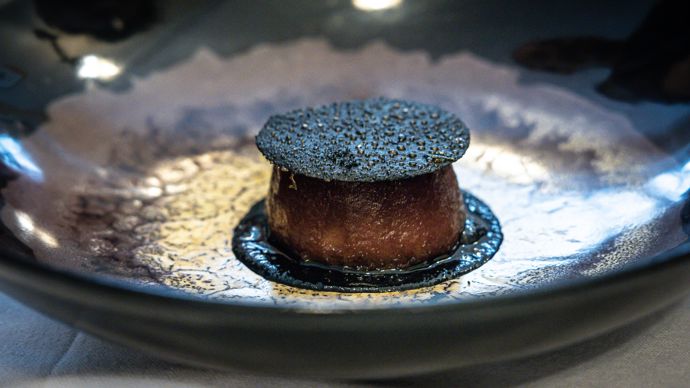 Poire, vin rouge, riz noir, sésame noir