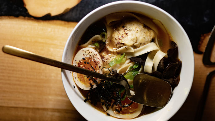 Matzo balls ramen
