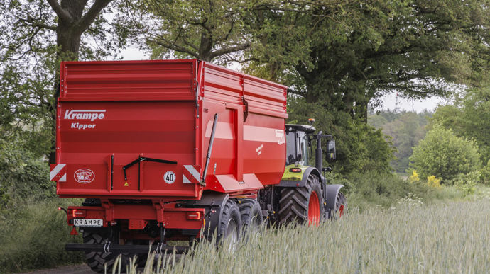 Krampe : une benne basculante pour les Français