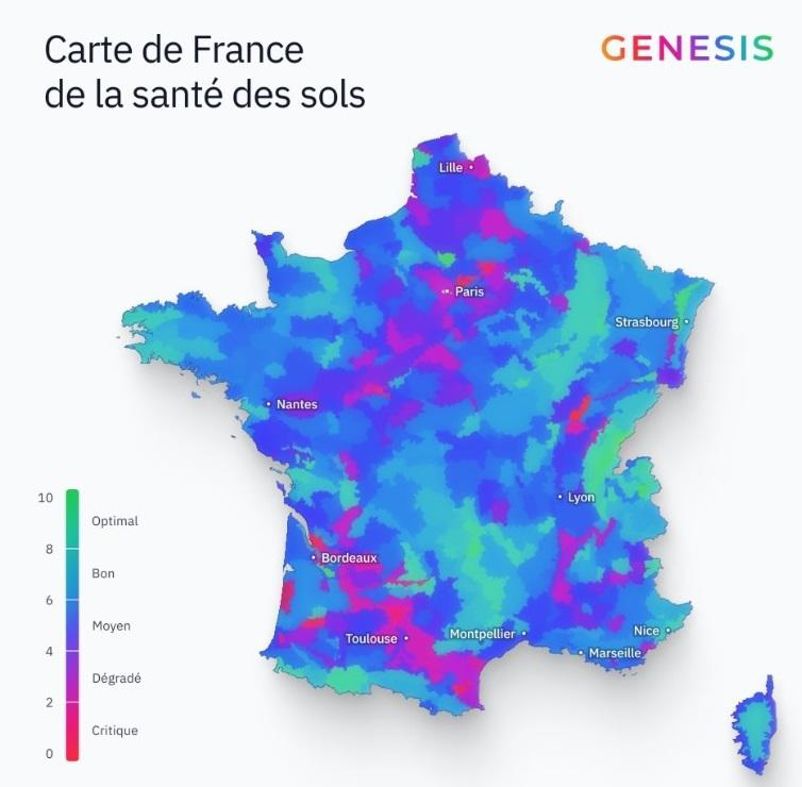 Genesis dévoile son baromètre de santé des sols en France