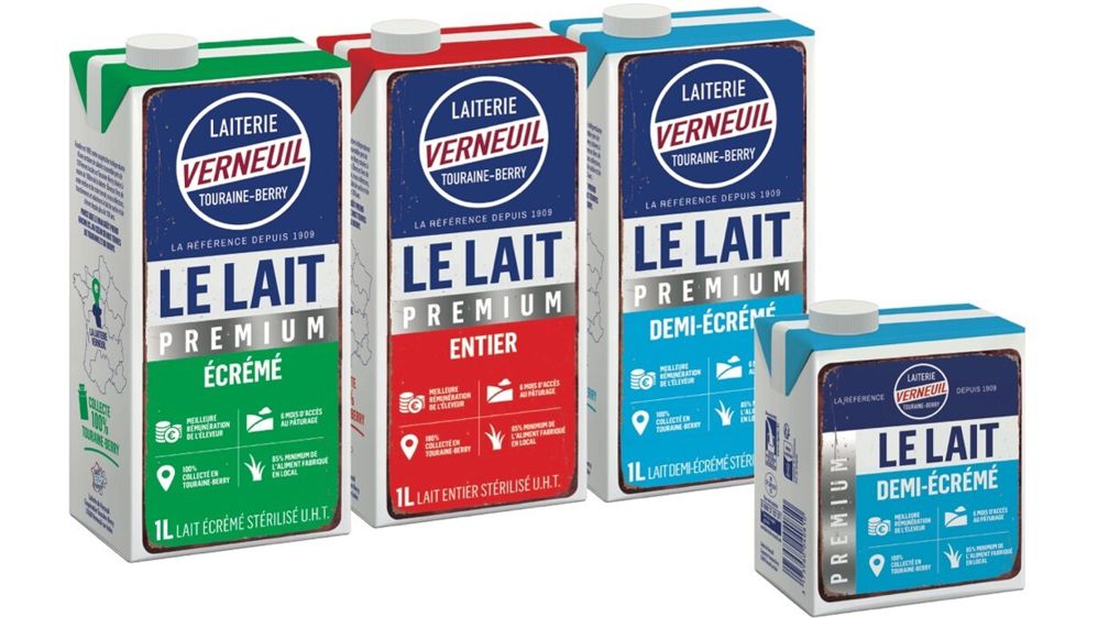 Lait UHT Premium : nouveau packaging connecté à Verneuil